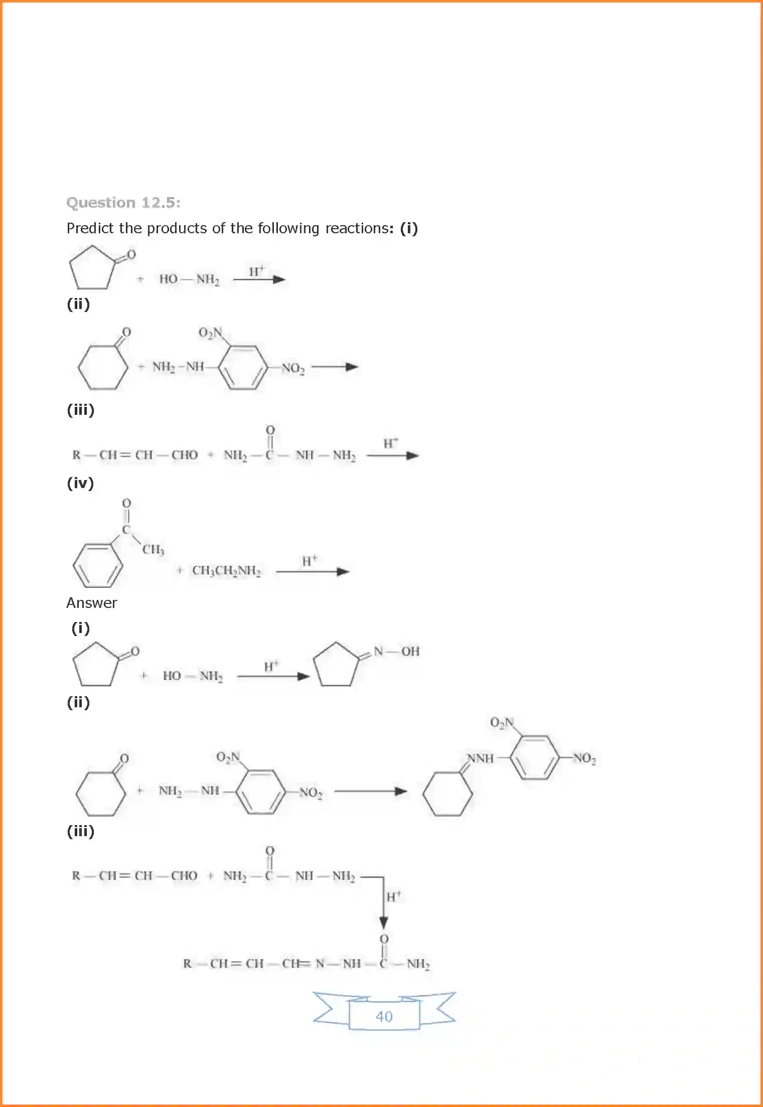 Class 12 Chemistry Aldehydes, Ketones and Carboxylic Acids Solution