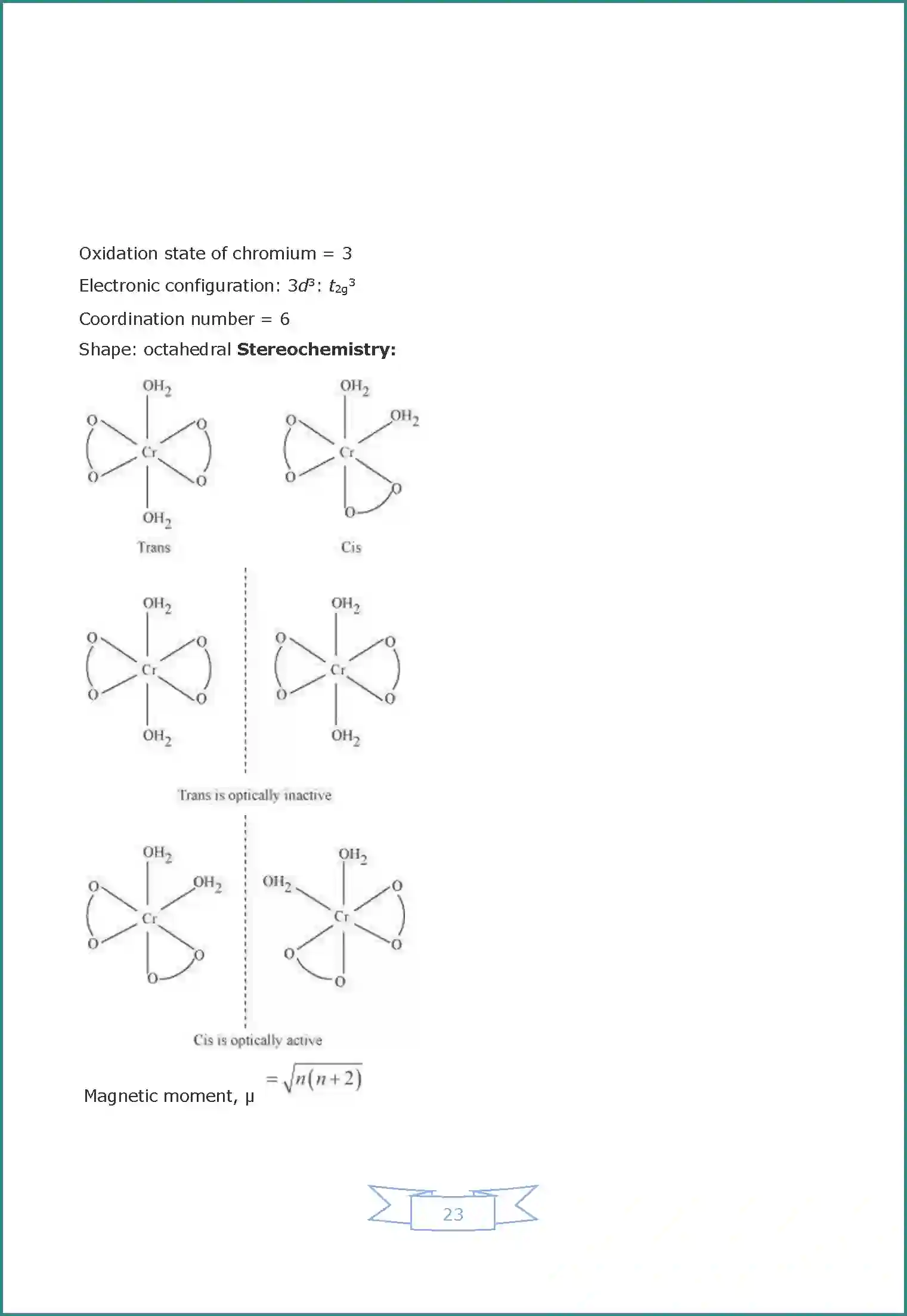 Class 12 Chemistry Coordination Compounds Solution