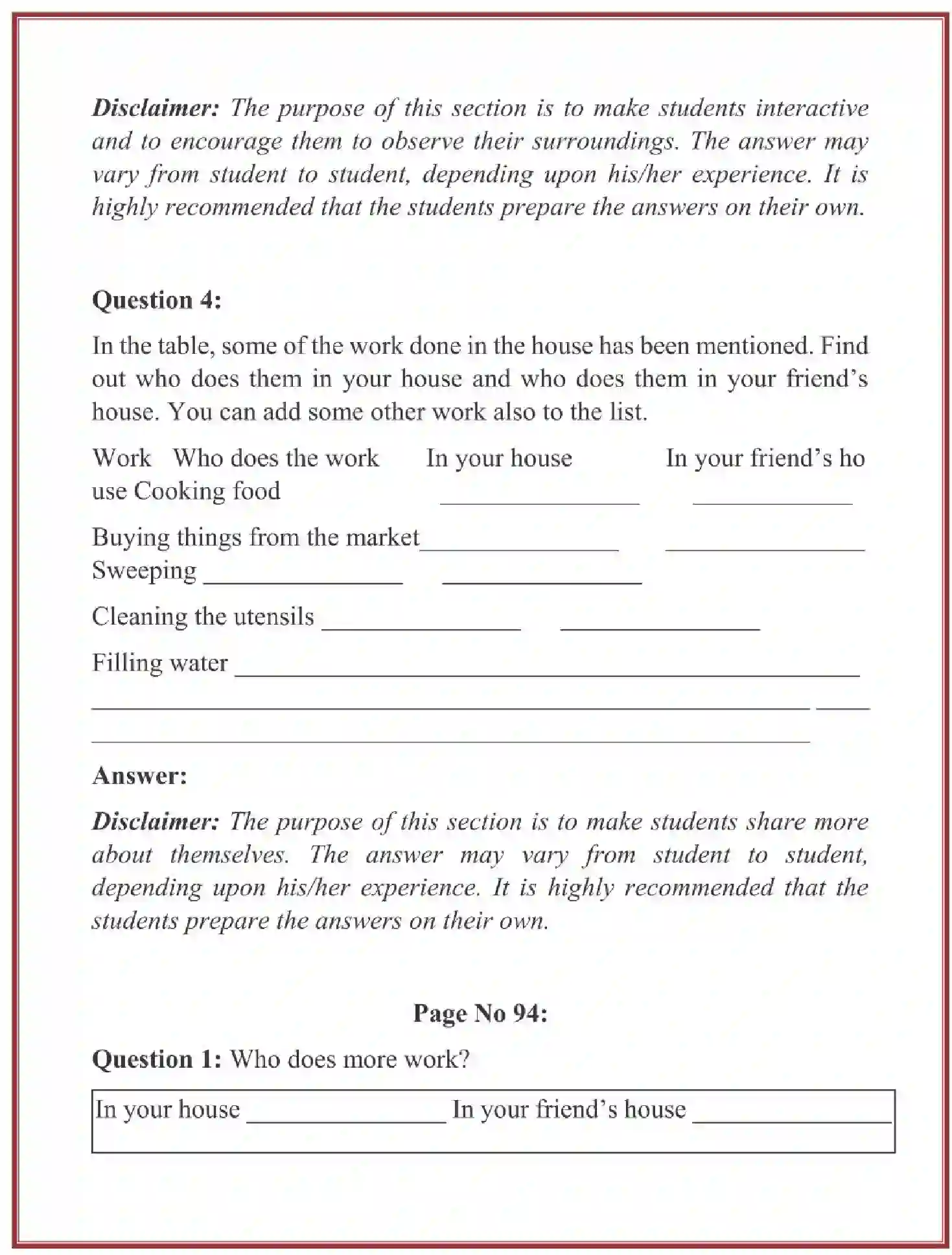 Class 3 Looking Around (EVS) Chapter 14 The Story of Food Solution
