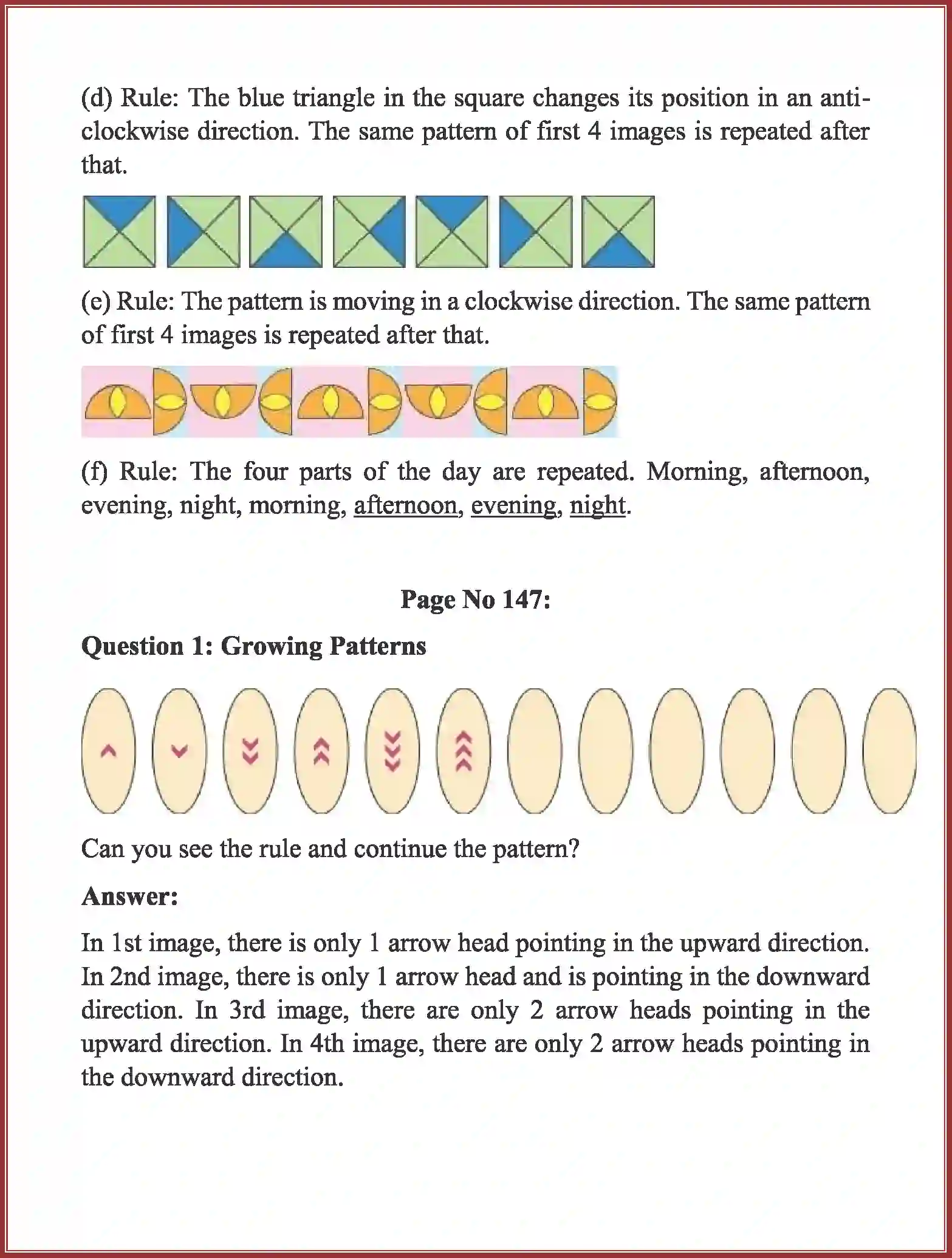 Class 3 Maths Chapter 10 Play With Patterns Solution