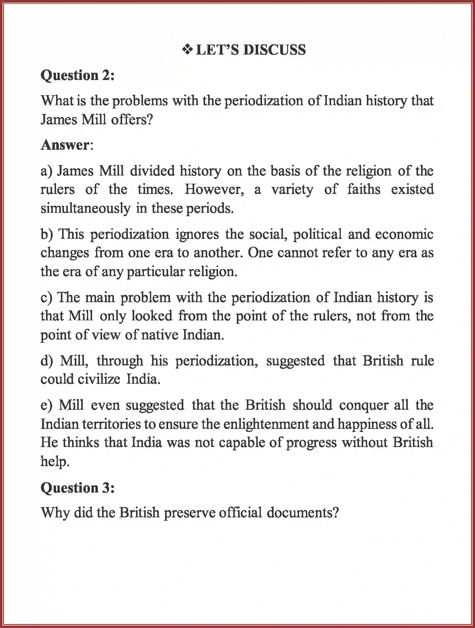 Class 8 History Our Pasts – III Chapter 1 How, When and Where Solution
